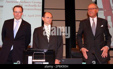 Andreas Bierwirth, left, and Peter Malanik, right, heads of Austrian ...