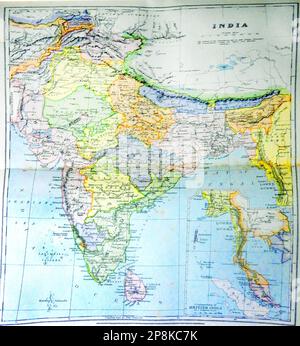 19th century Map of India Stock Photo - Alamy