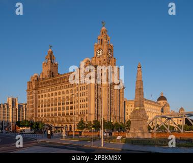 A beautiful view of the Liver Building under the clear sky Stock Photo ...
