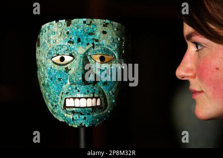 Leonora Baird-Smith, Museum assistant for Latin America is seen with an ...