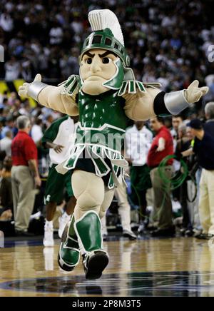 The Michigan State Spartans mascot fires up the crowd before the ...