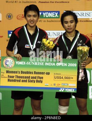 Winners of the Yonex Sunrise India Open Badminton women doubles, Japan ...