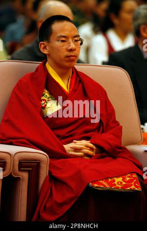 The Chinese-appointed Panchen Lama, Gyaltsen Norbu, the boy chosen by ...
