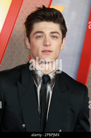 Asher Angel attends the UK premiere of Shazam! Fury of the Gods at ...