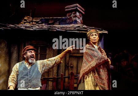 Topol (Tevye), Sara Kestelman (Golde) in FIDDLER ON THE ROOF at the ...