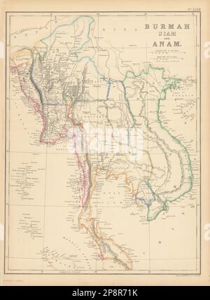 Burmah, Siam & Anam. Indochina Shan States Thailand Vietnam. WELLER ...