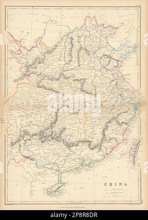 China in provinces by Edward Weller. Hong Kong Formosa/Taiwan 1860 old ...