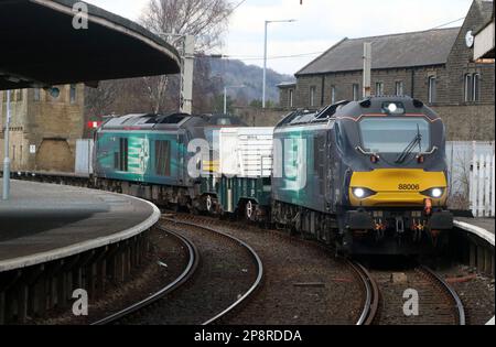 Class 88 dual mode (electric and diesel) Locomotive "Ariadne" in DRS ...