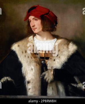 Titian - Portrait of a Man in a Red Cap - WGA22937 Stock Photo - Alamy