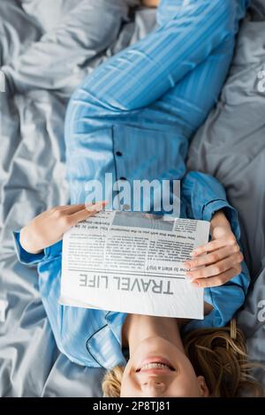 Cropped image of woman reading letters Stock Photo - Alamy