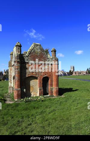 Spring view over the Conduit building, Long Melford village, Suffolk ...
