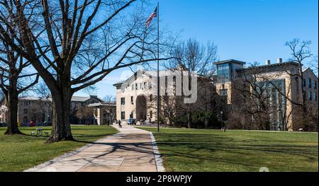 The entrance to Doherty Hall on the campus of Carnegie Mellon ...