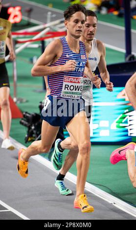 Jack Rowe of Great Britain & NI competing in the men’s 3000m final at ...