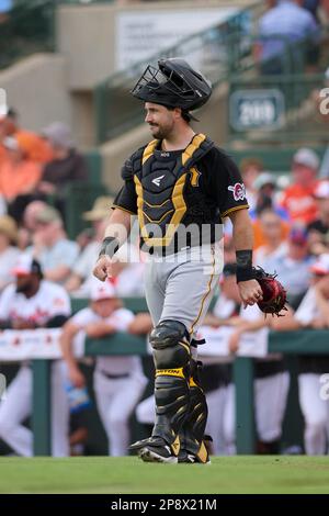 Pittsburgh Pirates catcher Austin Hedges (18) during a spring training ...
