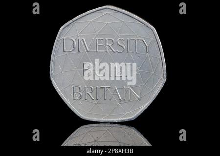 The reverse side of a 2020 50p commemorative coin to celebrate ...