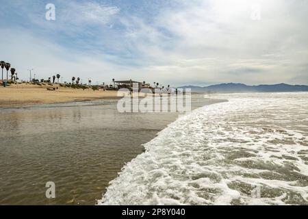 Ensenada, Baja California, Mexico - Looking south along beach Stock ...
