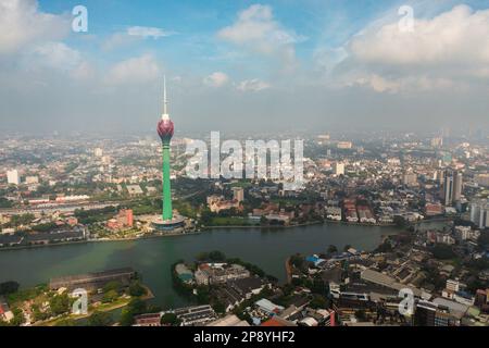 Top view of city of Colombo with skyscrapers in the fog Stock Photo - Alamy