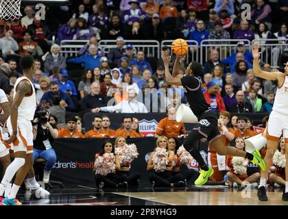 MAR 09 2023: Oklahoma State guard Caleb Asberry (5) puts up a shot ...