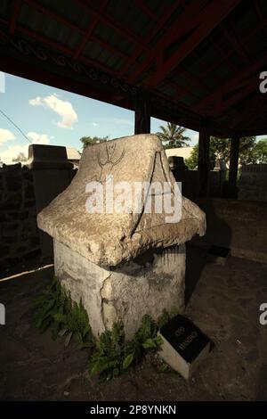 A sarcophagus that is traditionally called "waruga" at a locality of ...