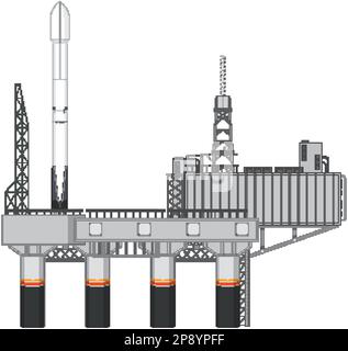 Rocket Launch Scaffolding Vector illustration Stock Vector Image & Art - Alamy