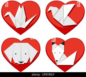 Set of mix origami paper illustration Stock Vector Image & Art - Alamy