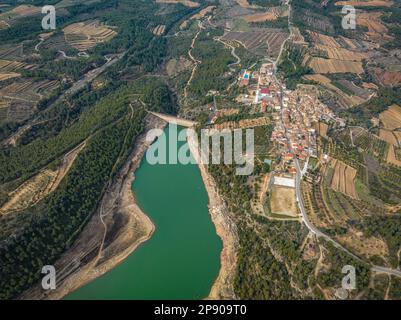 Els Guiamets reservoir almost dry during the 2022-23 drought (Priorat ...