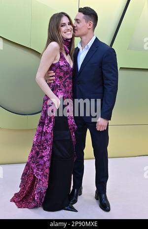 Allison Williams and Alexander Dreymon arriving to the Los Angeles ...