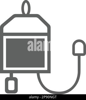 Donor blood type A line icon. Isolated vector element Stock Vector ...