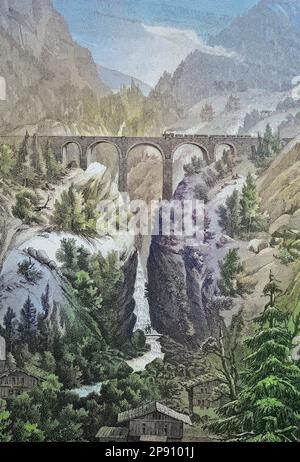 The Viaduct of the Arlbergbahn at Dalaas, Austria, Das Viadukt der ...