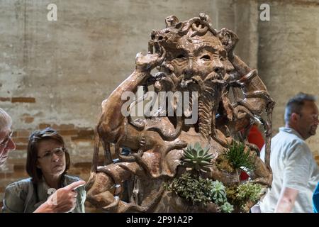 A general view of artworks by artist Candice Lin at the Venice Biennale ...