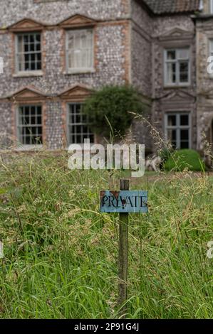 Private grounds of flint exterior of 17th century Jacobean manor house ...