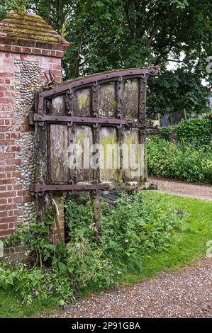 Original gate at Wiveton Hall 17th century Jacobean manor house ...