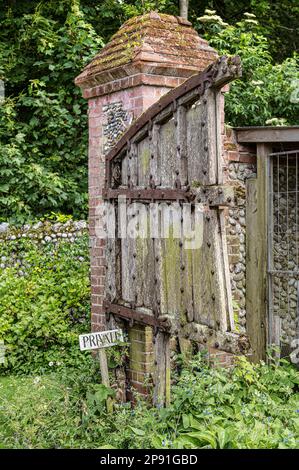 Original gate at Wiveton Hall 17th century Jacobean manor house ...