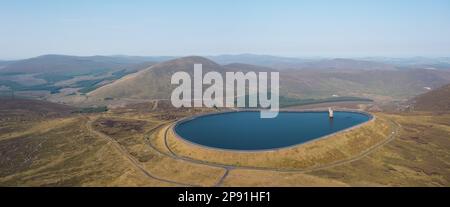 Aerial view of Turlough Hill also known as Tomaneena located in Wicklow ...