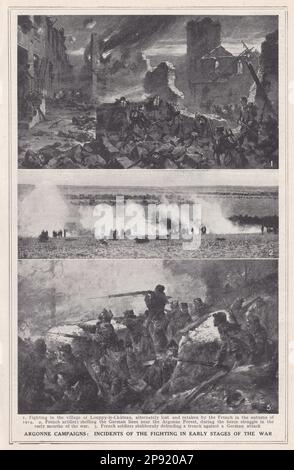 American soldiers in the Argonne Forest during World War I. The image ...