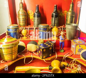 Nostalgic vintage toys, end of 1800s. Concept of childhood, antique ...