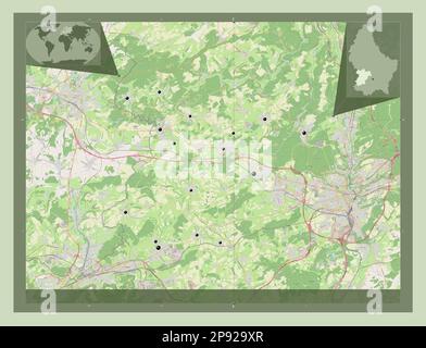 Canton Capellen, canton of Luxembourg. Open Street Map. Locations and ...