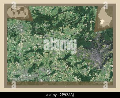Canton Capellen, canton of Luxembourg. High resolution satellite map ...