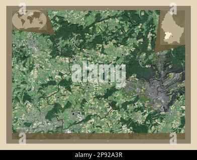 Canton Capellen, canton of Luxembourg. High resolution satellite map ...