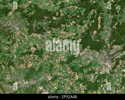 Canton Capellen, canton of Luxembourg. Low resolution satellite map ...