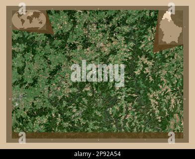 Canton Clervaux, canton of Luxembourg. Low resolution satellite map ...