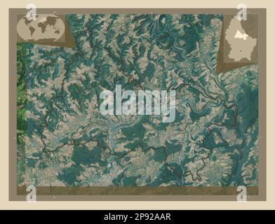 Canton Diekirch, canton of Luxembourg. High resolution satellite map ...