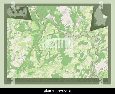 Canton Echternach, canton of Luxembourg. Open Street Map. Locations of ...