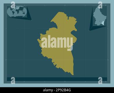 Canton Remich, canton of Luxembourg. Solid color shape. Locations and ...