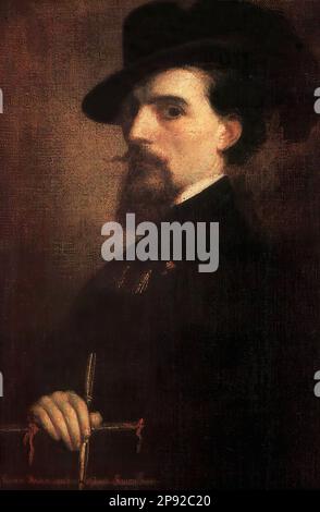 Kovács Mihály - Önarckép - Magyar Iskola - XIX - Kovács Mihály - Self ...