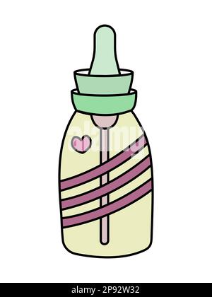 baby with feeding bottle Stock Vector Image & Art - Alamy