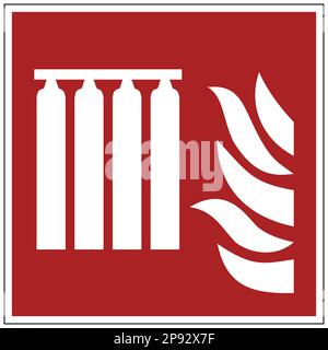 ISO 7010 Fire extinguisher sign Stock Photo - Alamy