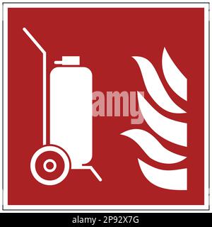 ISO 7010 Fire extinguisher sign Stock Photo - Alamy