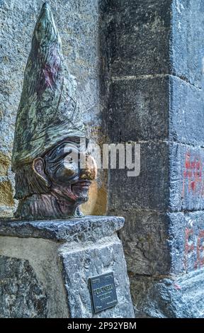 Naples, Italy - March 28,2019: The statue of Santa Candida on the ...