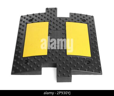 Part of speed bump isolated on white Stock Photo - Alamy